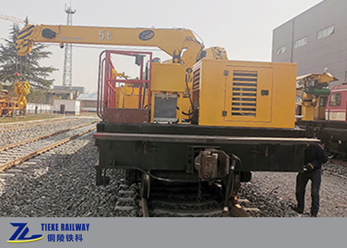 Hydraulic Crane Rail Platform Sleeper Rail Lift Delivery Wagon 5T