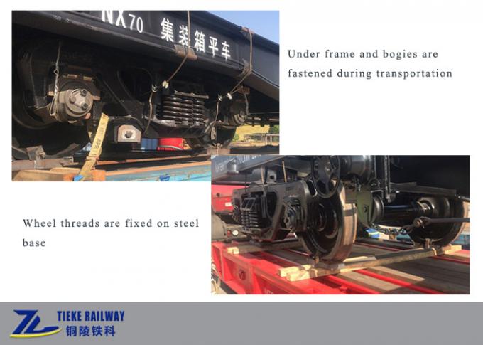 20GP Container Flat Bed Rail Car Train Loading Capacity 70 Tons 120km/h