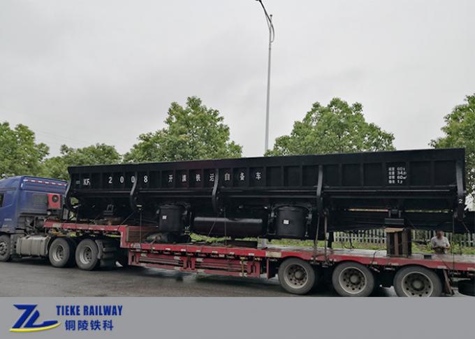 50km/h Ballast Steel Slag Side Dump Car Wagon 1435mm Gauge Rapid ...