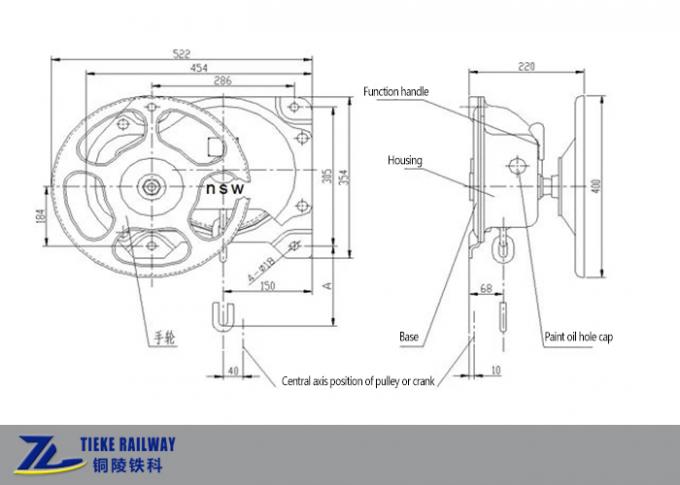 The installation of NSW type hand brake machine