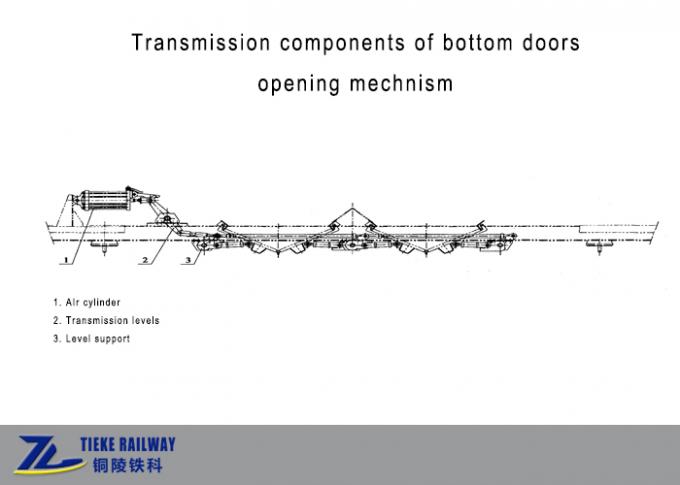 90T Quick Discharge Railway Ore Hopper Wagons 1435mm Gauge AAR Air Brake