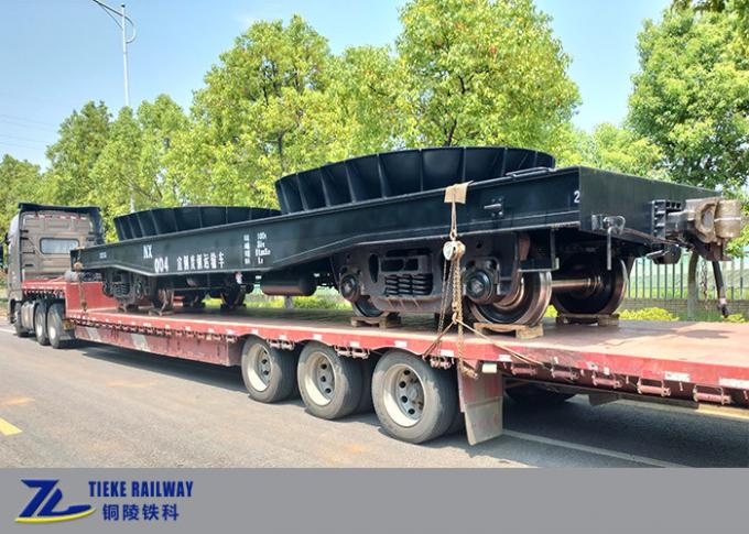 Heavy Duty Workshop Transfer Steel Slag Rail Wagon 100 Tons